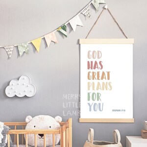 Jeremiah 29:11 God Has Great Plans for You 4, Bible Verse Nursery for ...