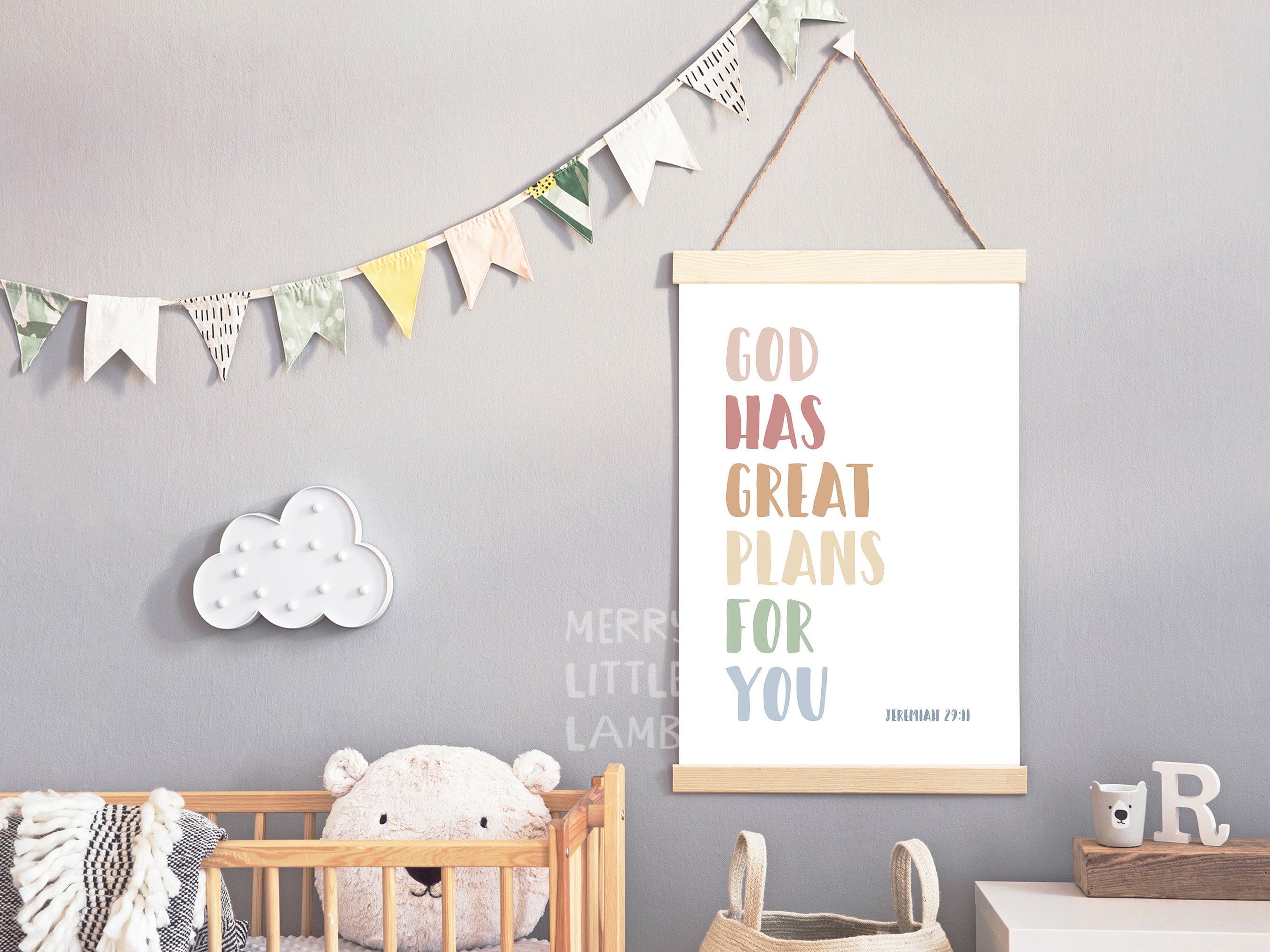 Jeremiah 29:11 God Has Great Plans for You 4, Bible Verse Nursery for ...