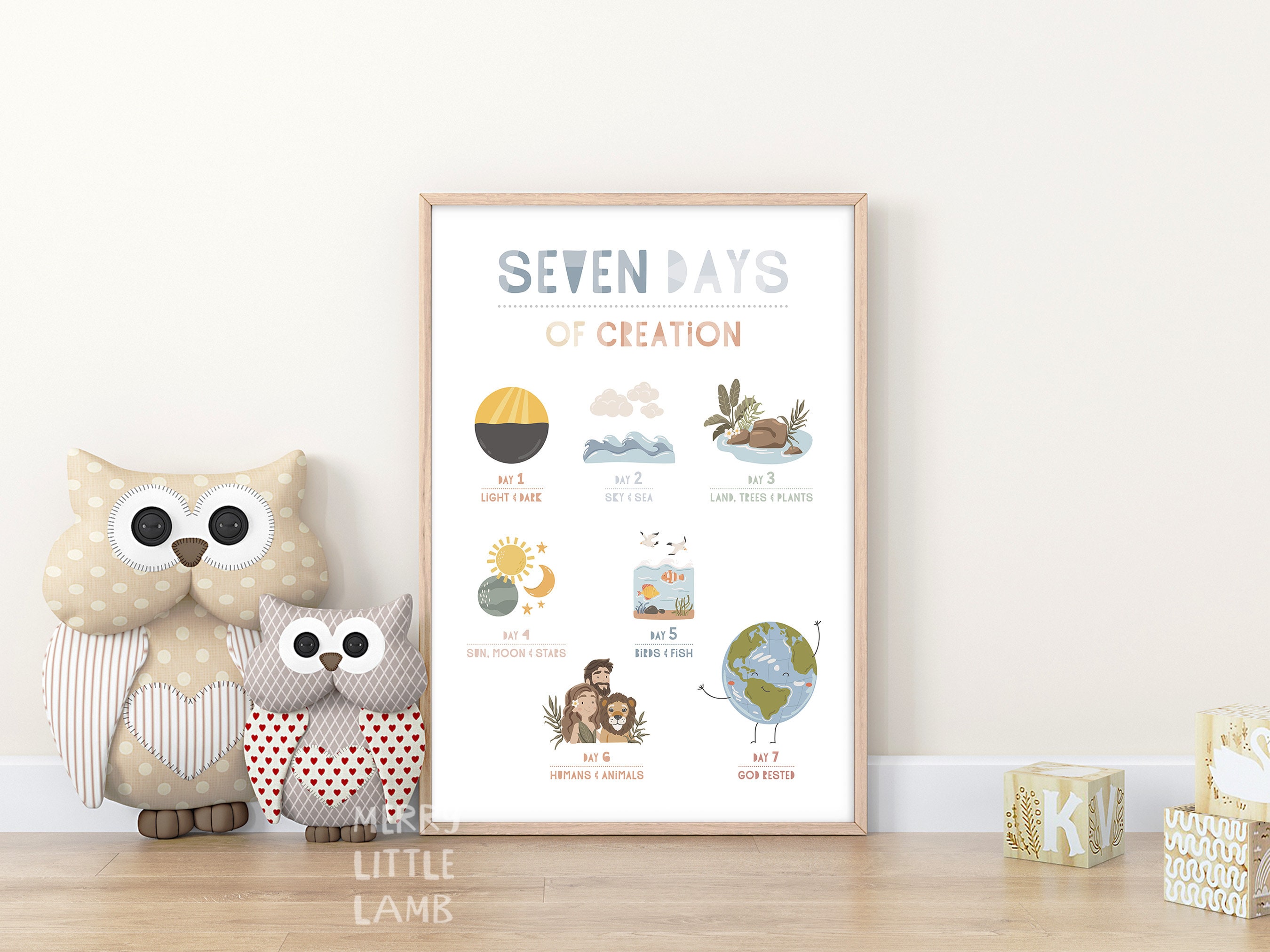 The Seven Days of Creation, Christian Education Printable, Kids ...