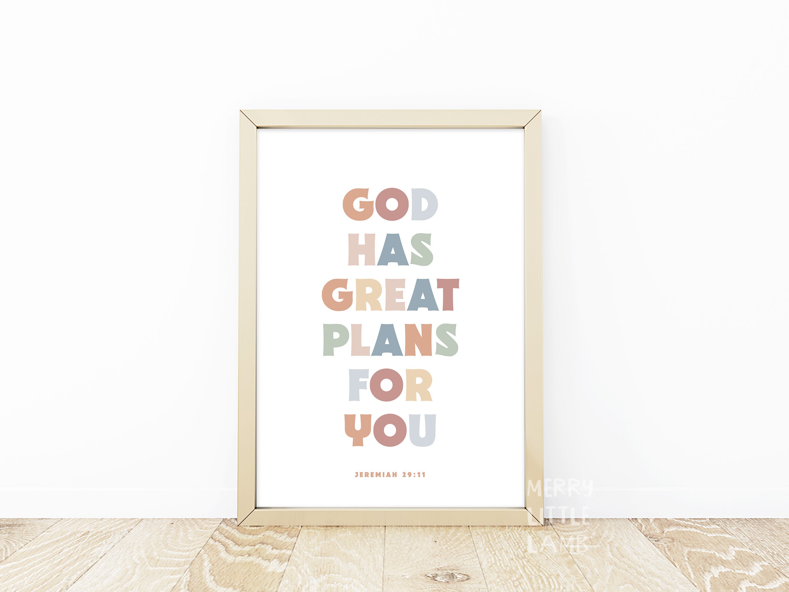 Kids Bible Verse Poster Bundle 5, Scripture Boho Wall Art, Church ...