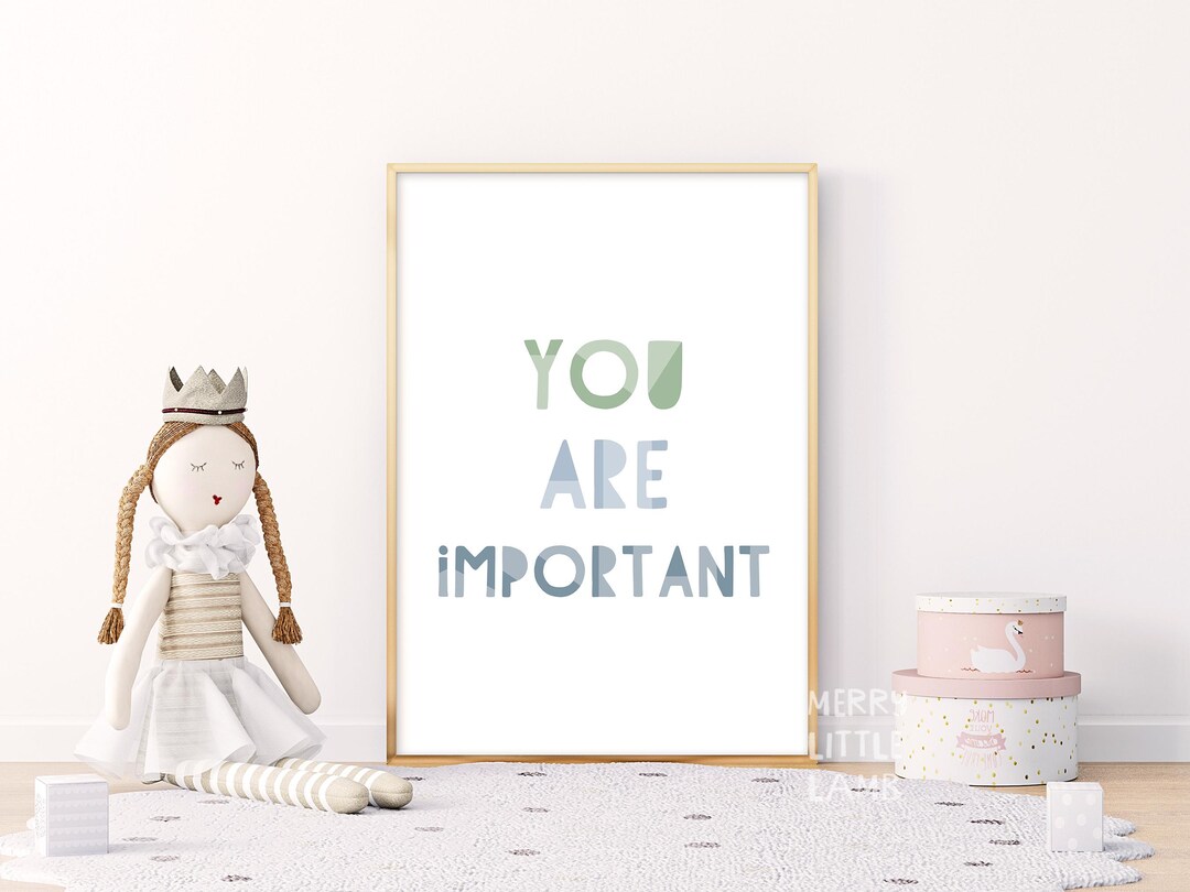 You Are Important Poster 2 Art Print, Calming Corner Classroom, Boho ...