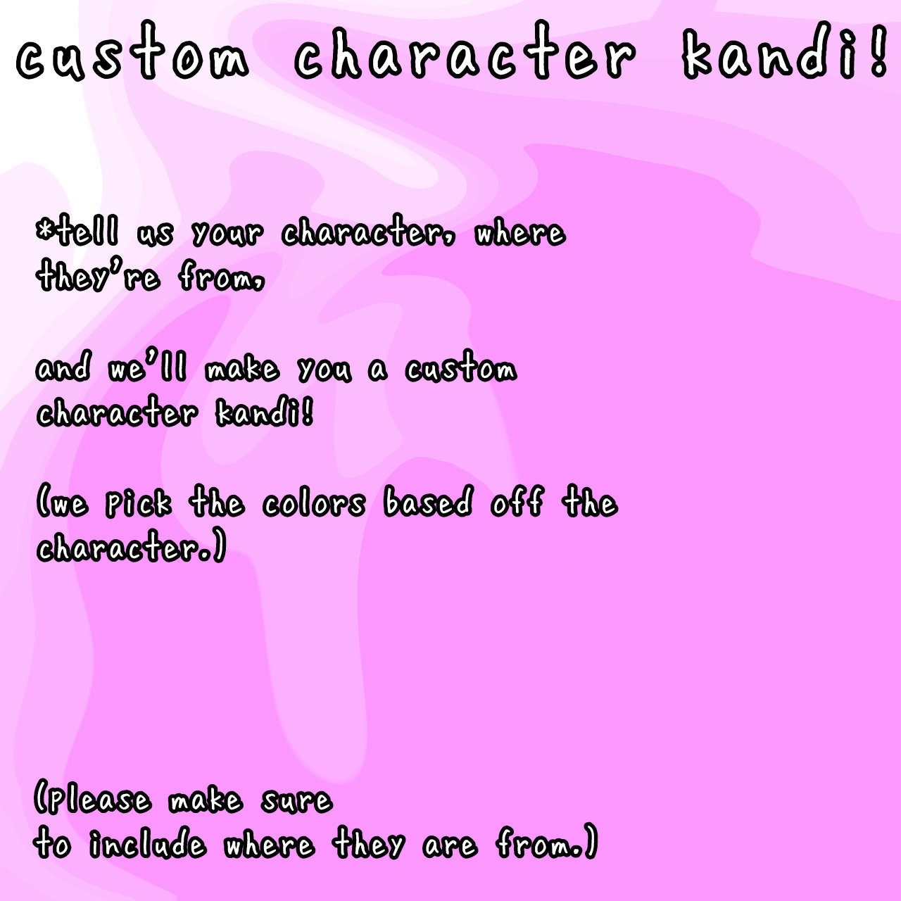 Custom Character Kandi Custom Character Themed Bracelet - Etsy