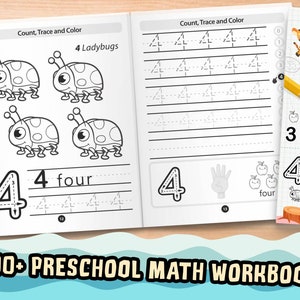 PDF: Preschool Math Workbook Kindergarten Prep / 109 Pages ...