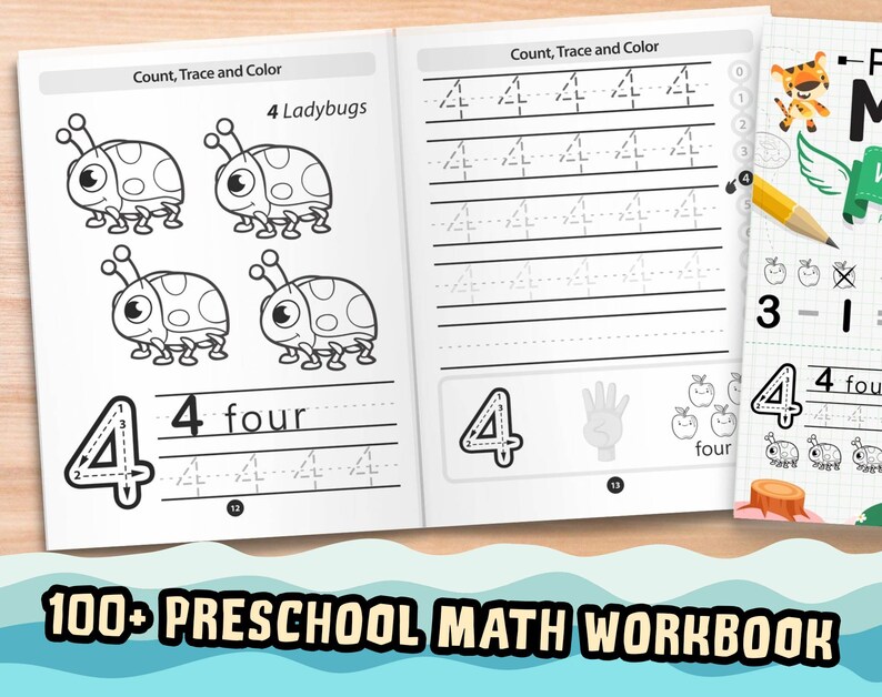 PDF: Preschool Math Workbook Kindergarten Prep / 109 Pages ...