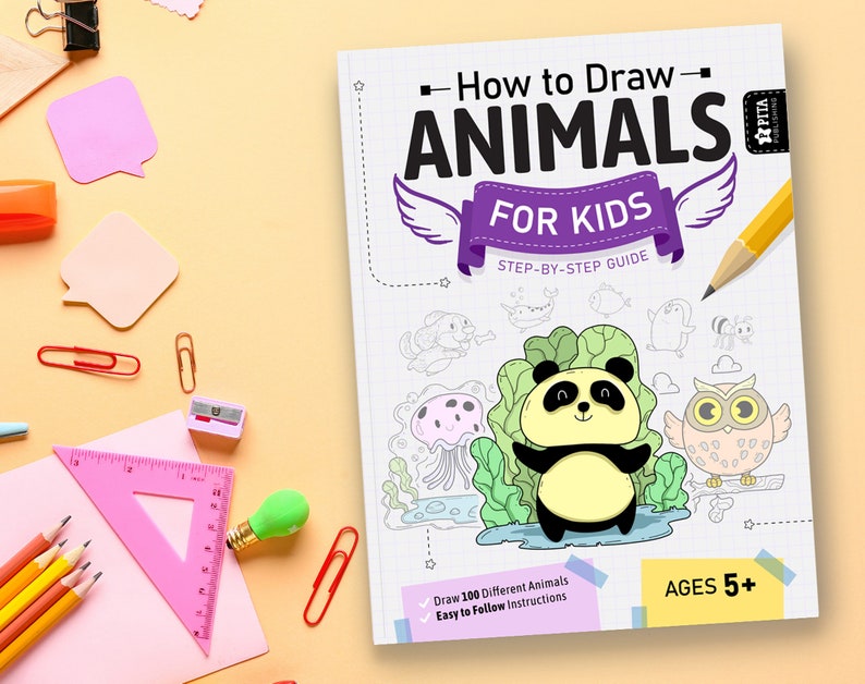 PDF: How to Draw 100 Animals for Kids / 106 Pages / Ages 5 9 all Ages ...
