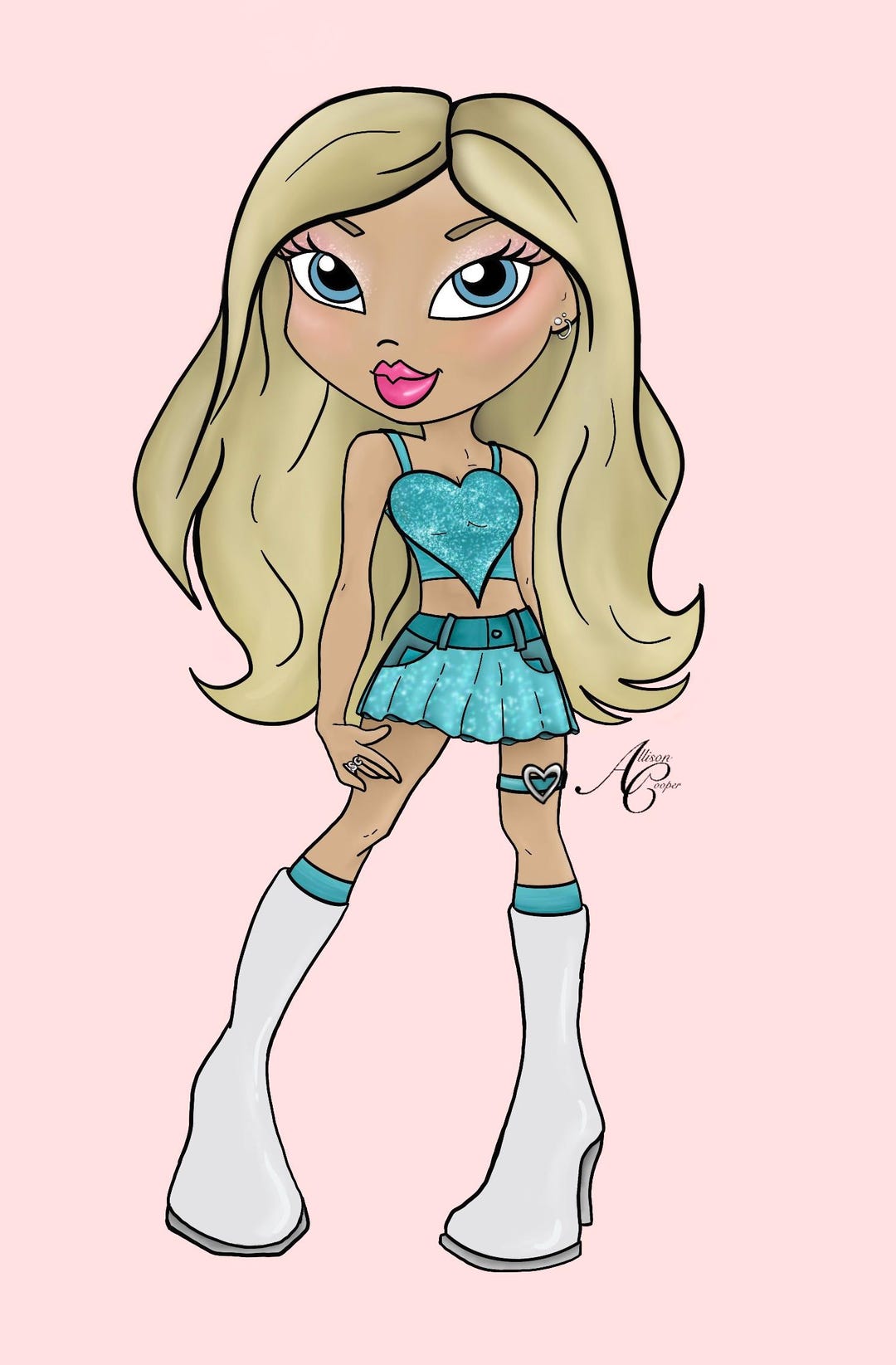 Y2K Cartoon Doll Portrait - Etsy