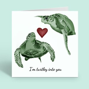 Valentine’s Day Card With Turtles - Etsy