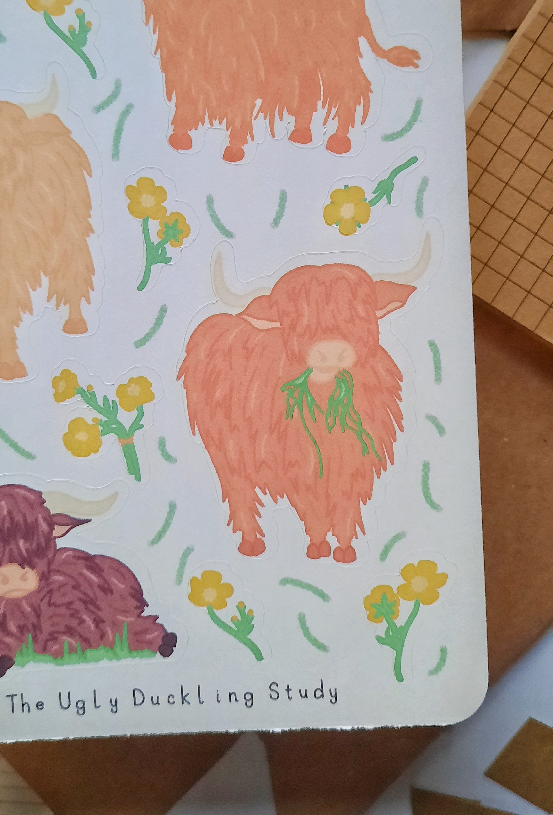 Sticker Sheet Highland Cows Planner Stickers, Journal Stickers ...