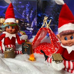 Elf Camping Kit| Miniature Tent, Campfire, S’more Set| Miniature ...