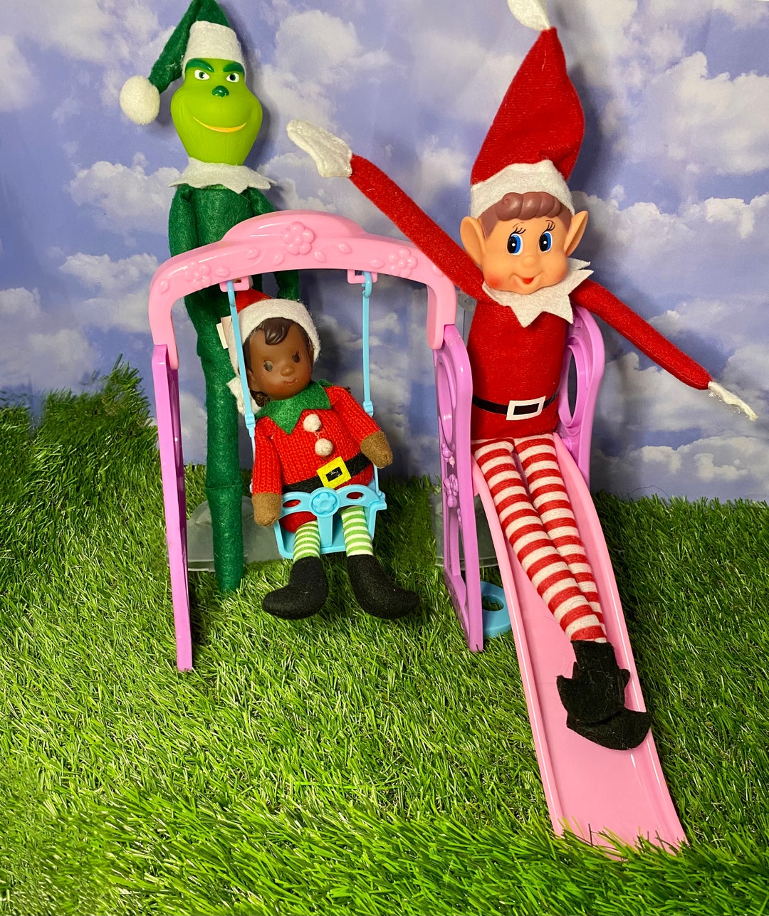 Elf Swing and Slide| Miniature Swingset| Dollhouse Playground | Elf Kit ...