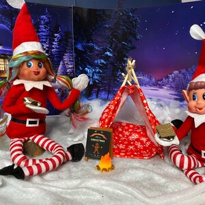 Elf Camping Kit| Miniature Tent, Campfire, S’more Set| Miniature ...