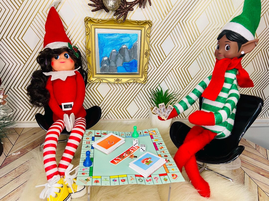 New Elfopoly Game Miniature Board Game Dollhouse Miniature Game Elf ...