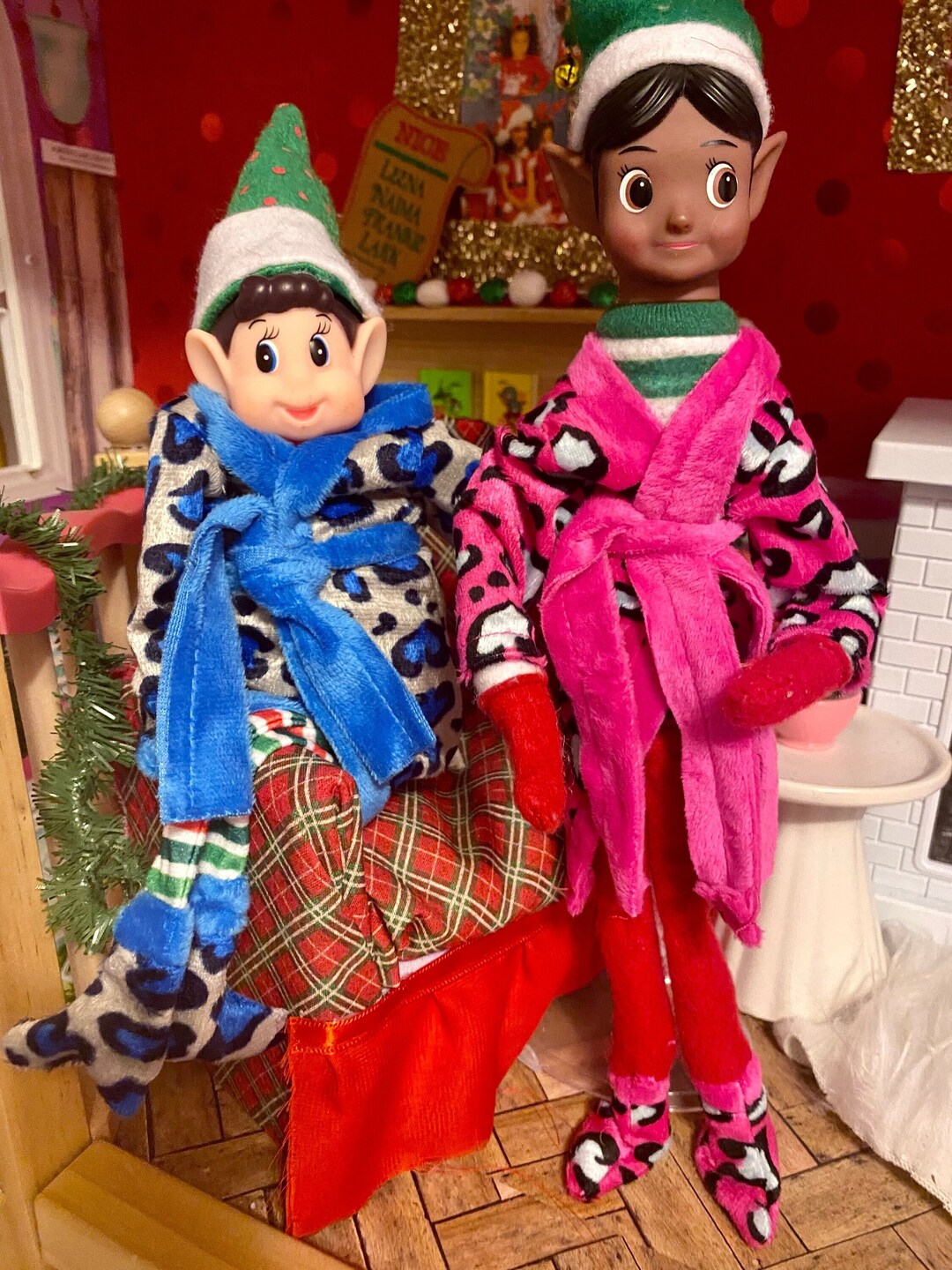 Elf Bathrobe Miniature Leopard Robes Elf Kit Elf - Etsy