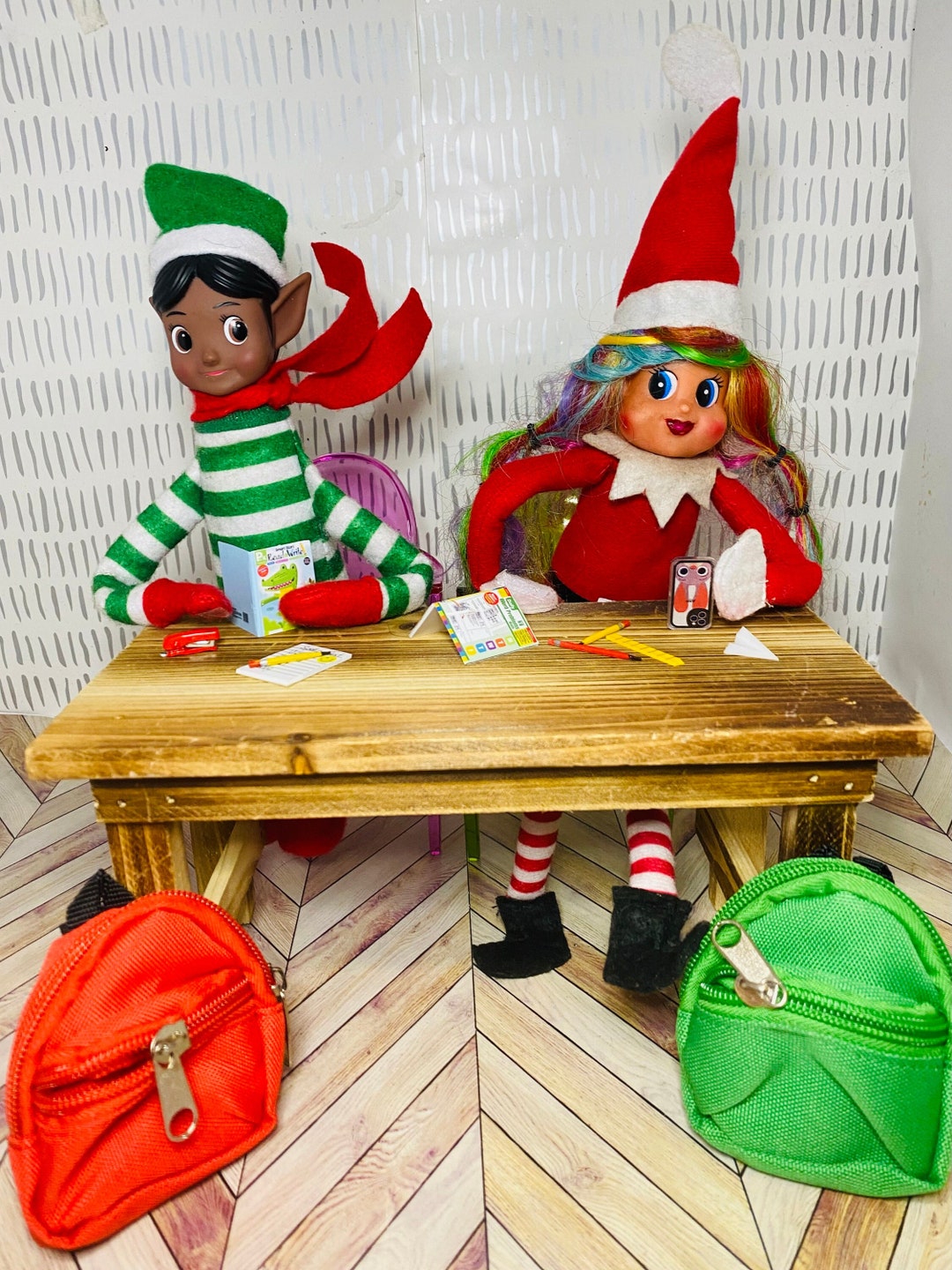 Elf Backpack Elf School Props Elf Lunch 2 Day Elf Kit 1:6 Scale Props ...