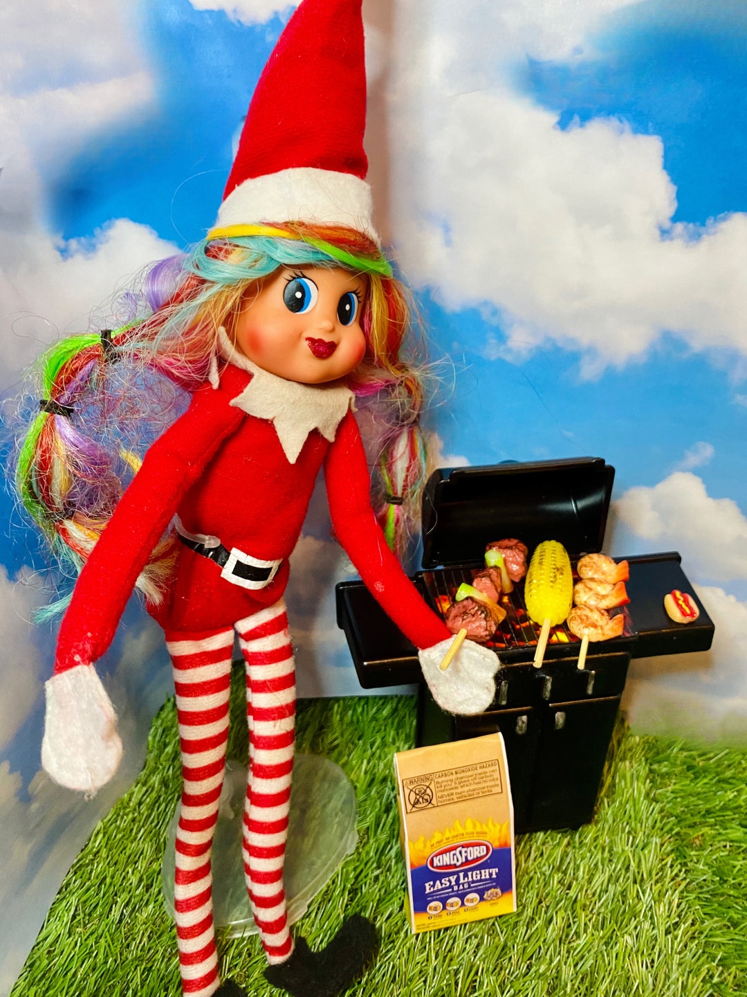 Elf Barbecue Grill Mini Grill Elf Grilling Out Elf Activities Elf Kit ...