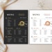 Modern Cafe Menu Card, Drink Menu Template, Wedding Bar Menu, Cocktail ...