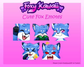Red Fox Emote Set - Cute Emotes for Twitch/youtube - Subscriber Emotes ...