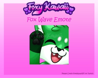 Green Fox Emote Set Cute Emotes for Twitch/youtube Subscriber Emotes ...
