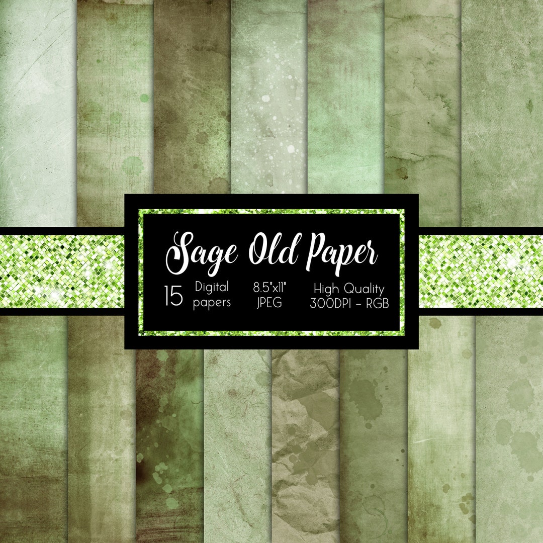 Sage Old Digital Paper, Vintage Scrapbook Paper, Plan Scrapbooking ...
