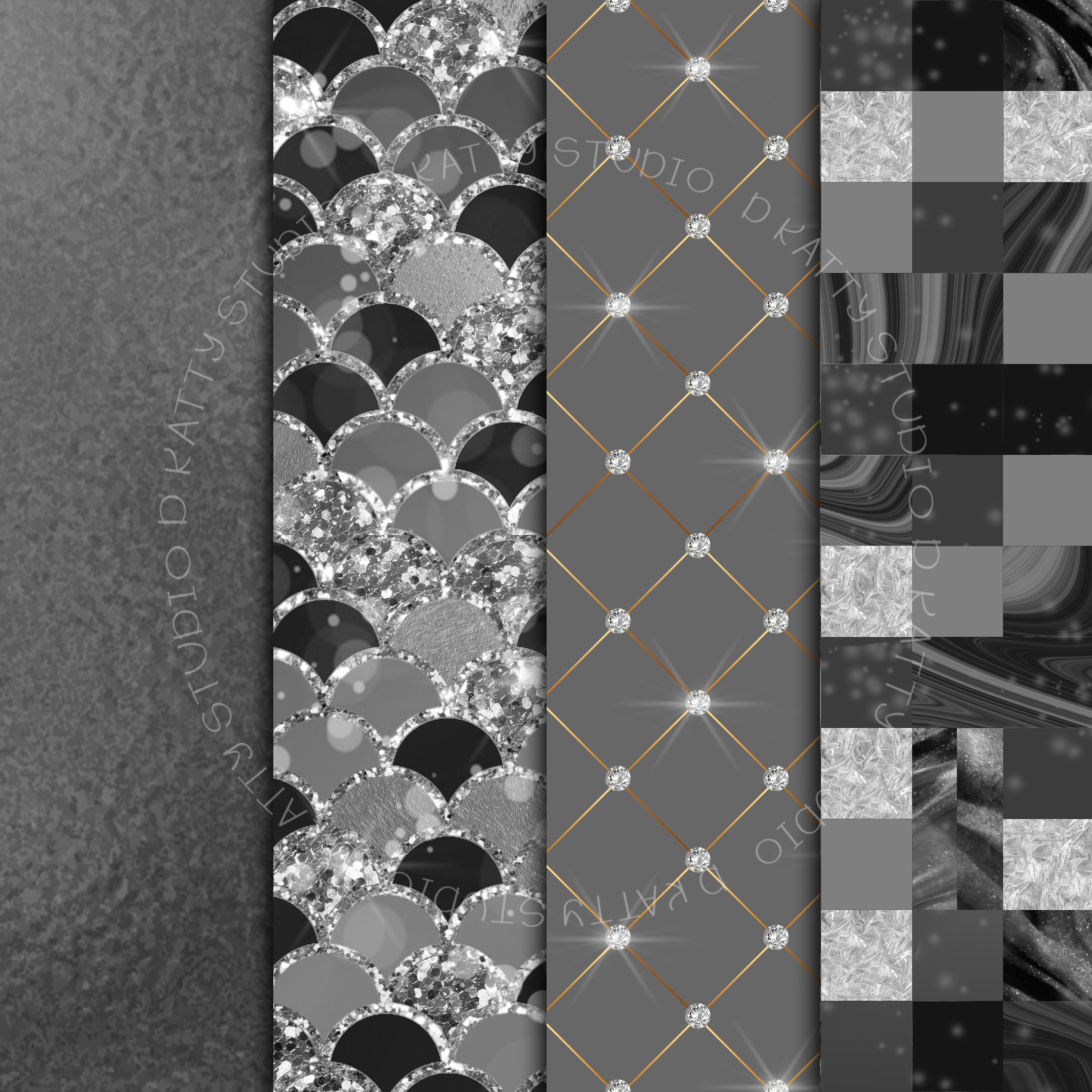Shades of Grey Luxury Digital Paper, Abstract Texture Scrapbook Paper ...