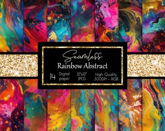 18 Watercolor Rainbow Digital Paper Watercolor Rainbow - Etsy