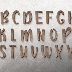 Woods Alphabet Clipart Transparent Background Digital Wooden - Etsy