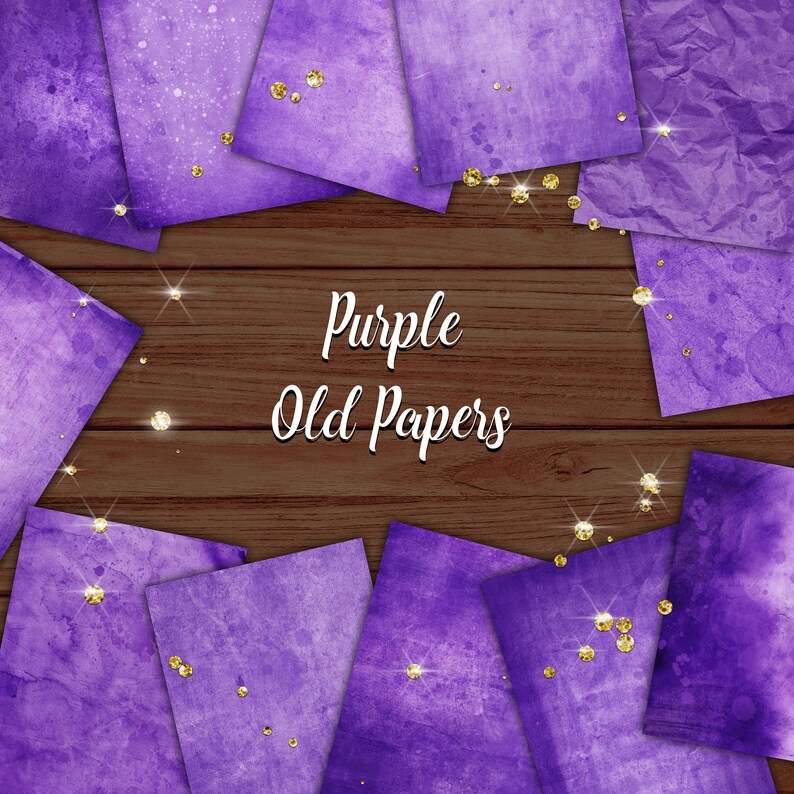 Purple Violet Old Digital Paper, Vintage Scrapbook Paper, Plan ...