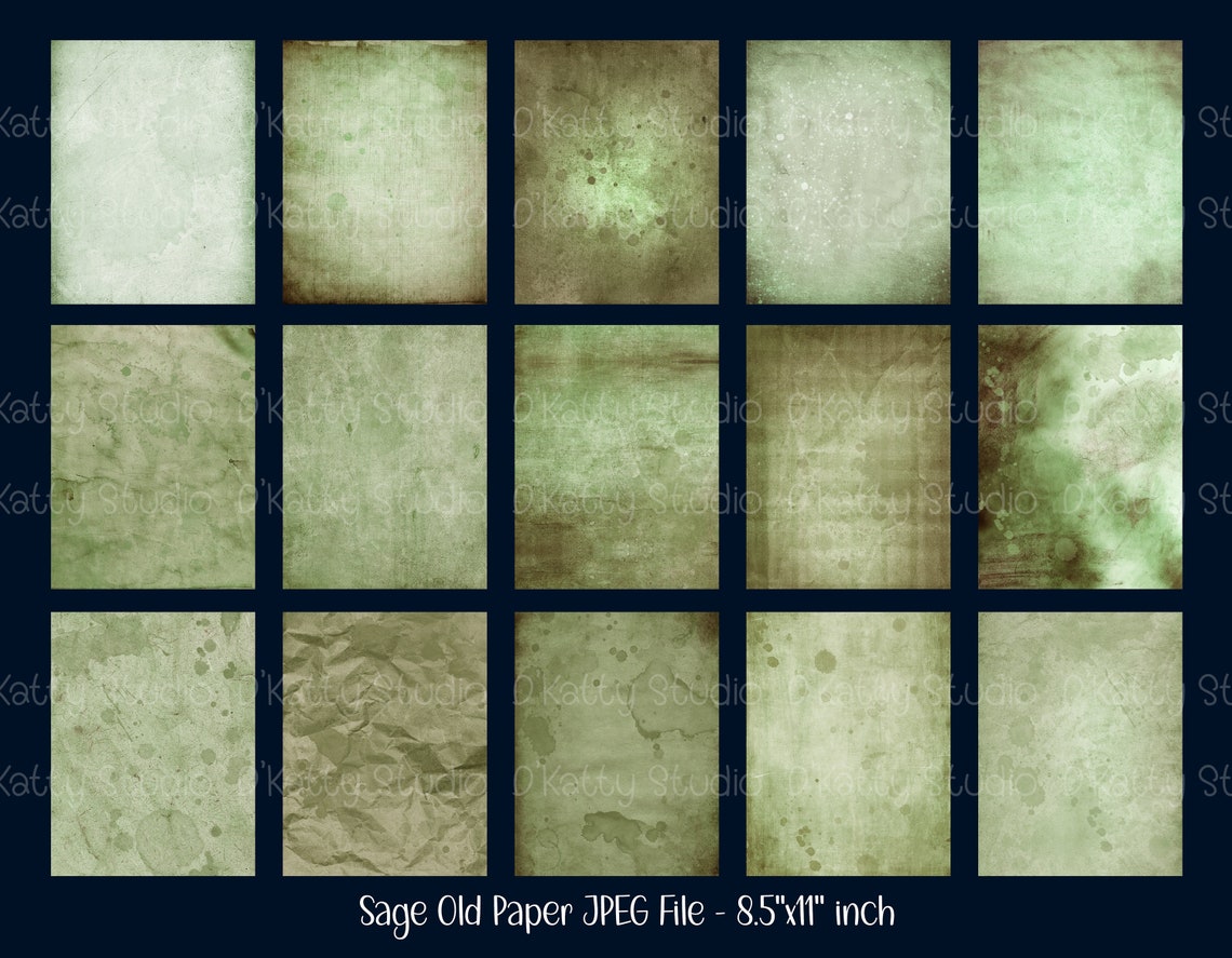 Sage Old Digital Paper, Vintage Scrapbook Paper, Plan Scrapbooking ...