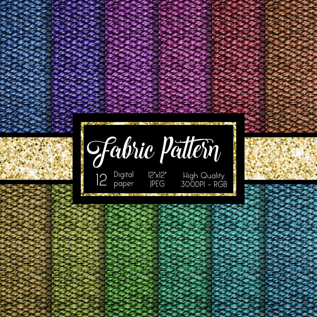 Fabric Texture Digital Papers, Fabric Pattern Printable Scrapbook Paper ...
