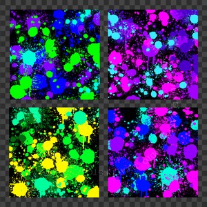 Neon Splash Colors Digital Paper Pack, Bright Colors Scrapbook Paper ...