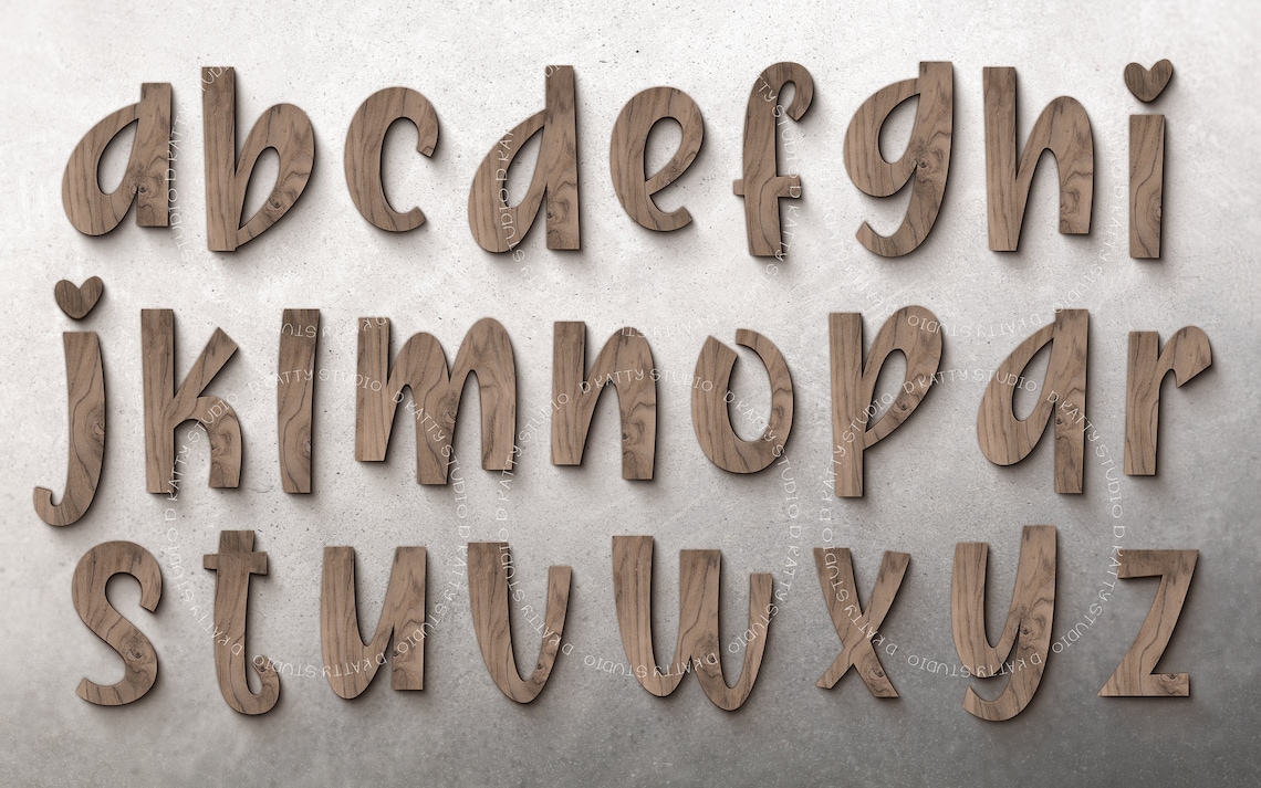 Woods Alphabet Clipart Transparent Background Digital Wooden Numbers ...