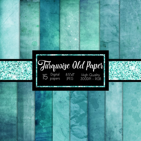 Turquoise Paper - Etsy