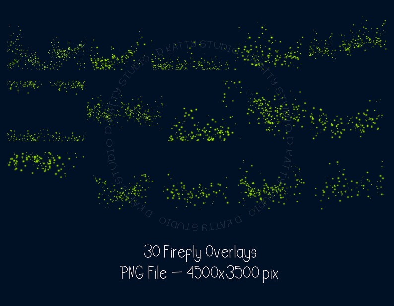 30 Firefly Overlays Yellow & Green Firefly Effect Photoshop - Etsy