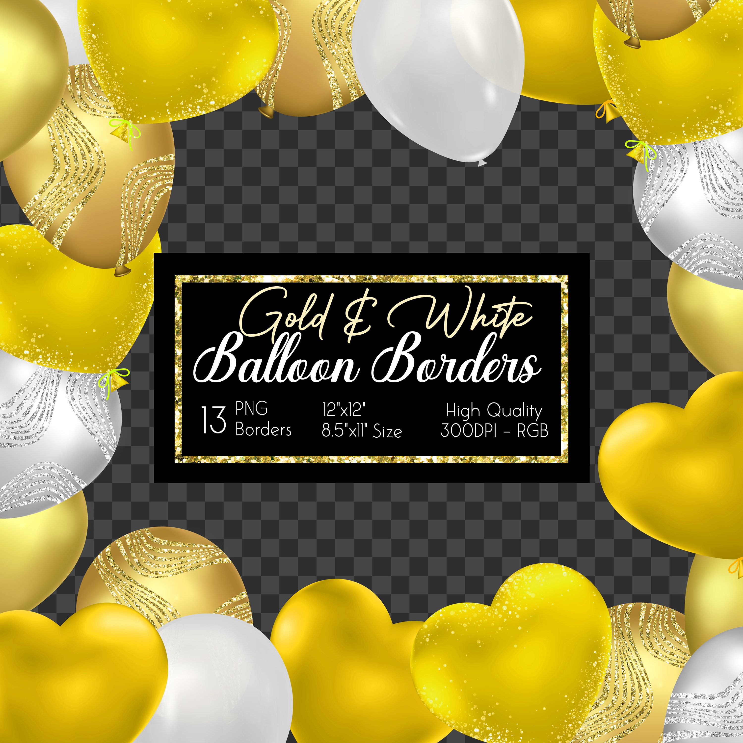 Balloons Border Clip Art