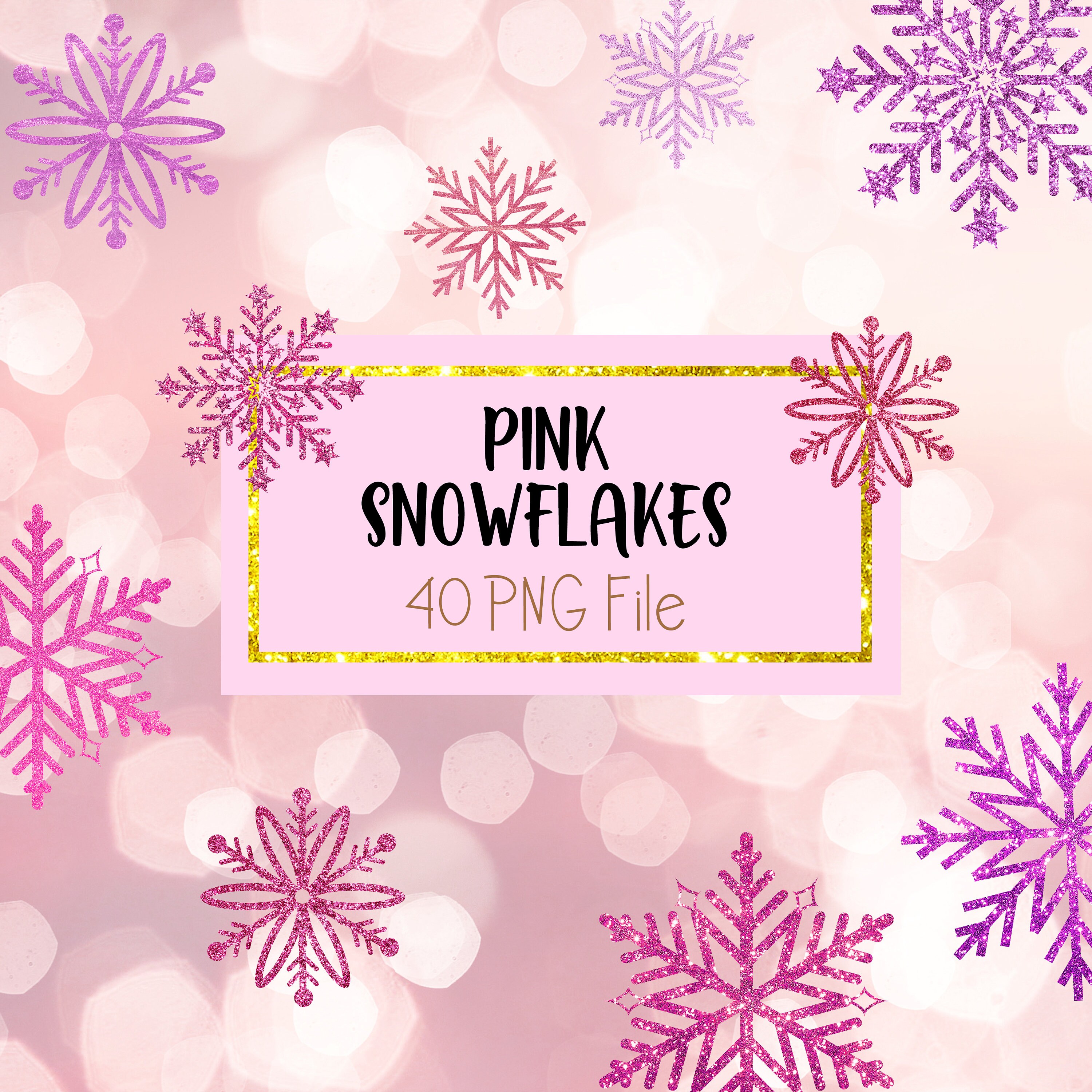 Pink Snowflakes Clipart Snowflake