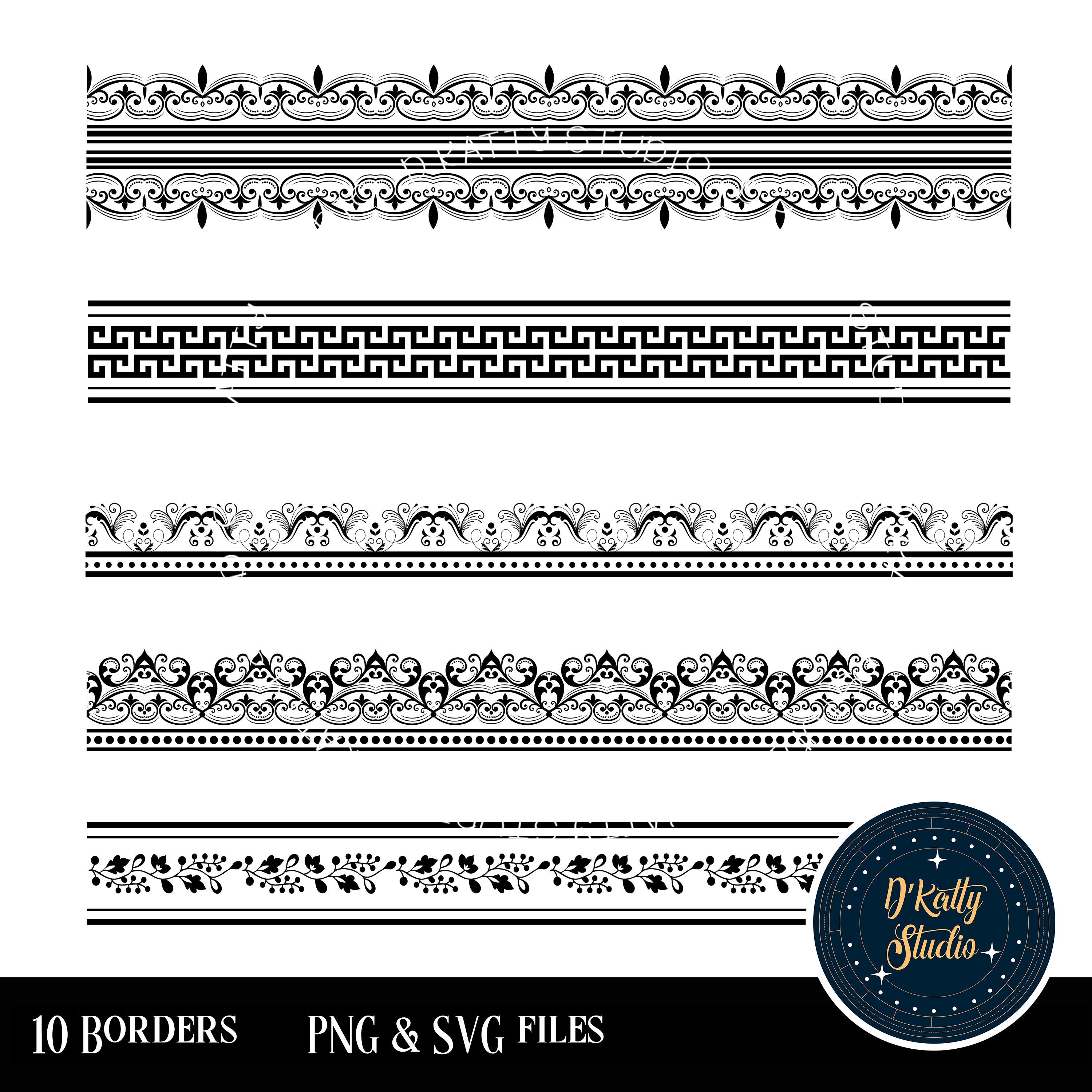 Digital Borders Clipart, Edditable, Illustration, Clipart Elements PNG ...