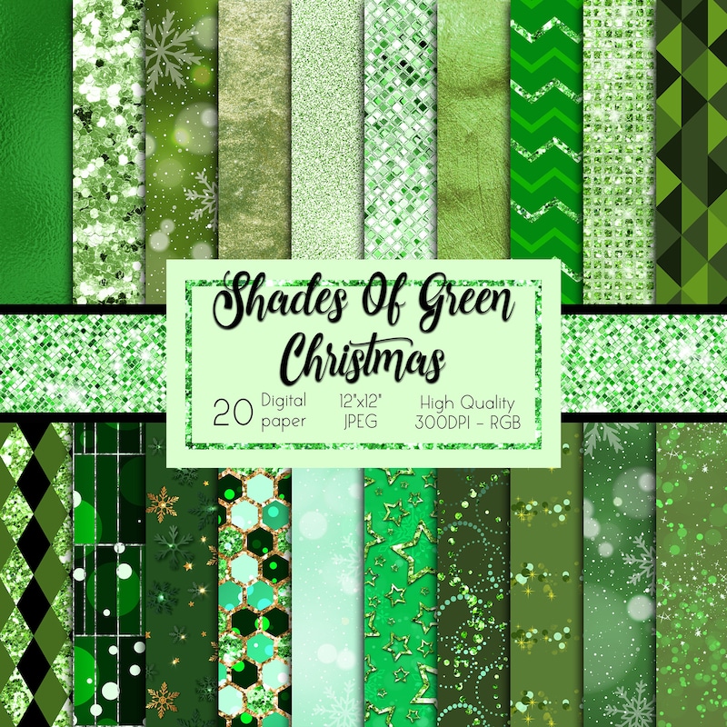 Christmas Digital Paper - Etsy