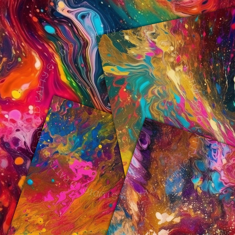 Abstract Digital Paper Rainbow Abstract Seamless Pattern Abstract ...