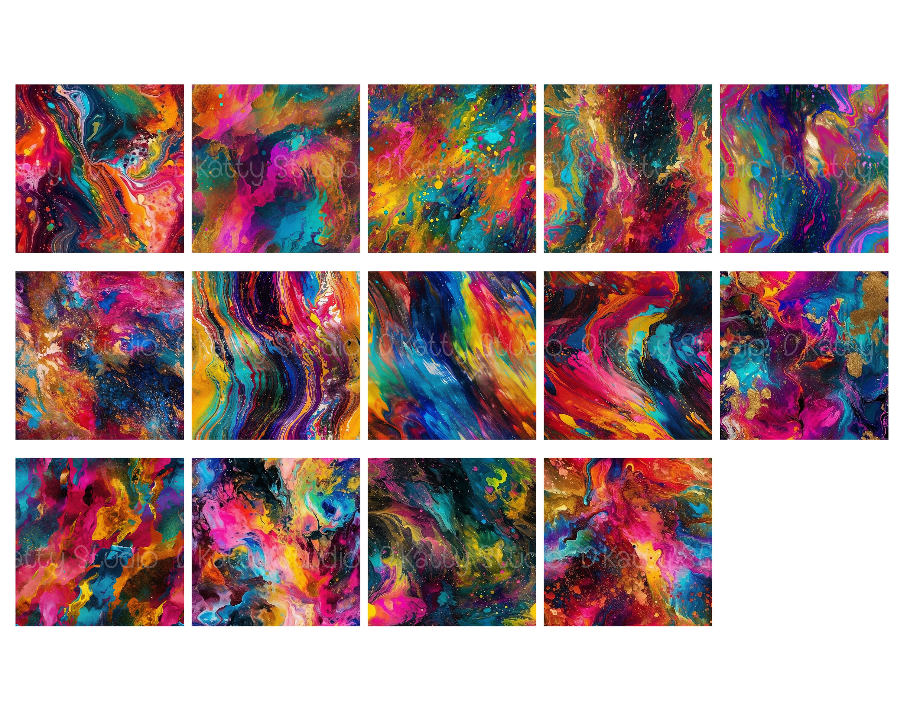 Abstract Digital Paper Rainbow Abstract Seamless Pattern Abstract ...