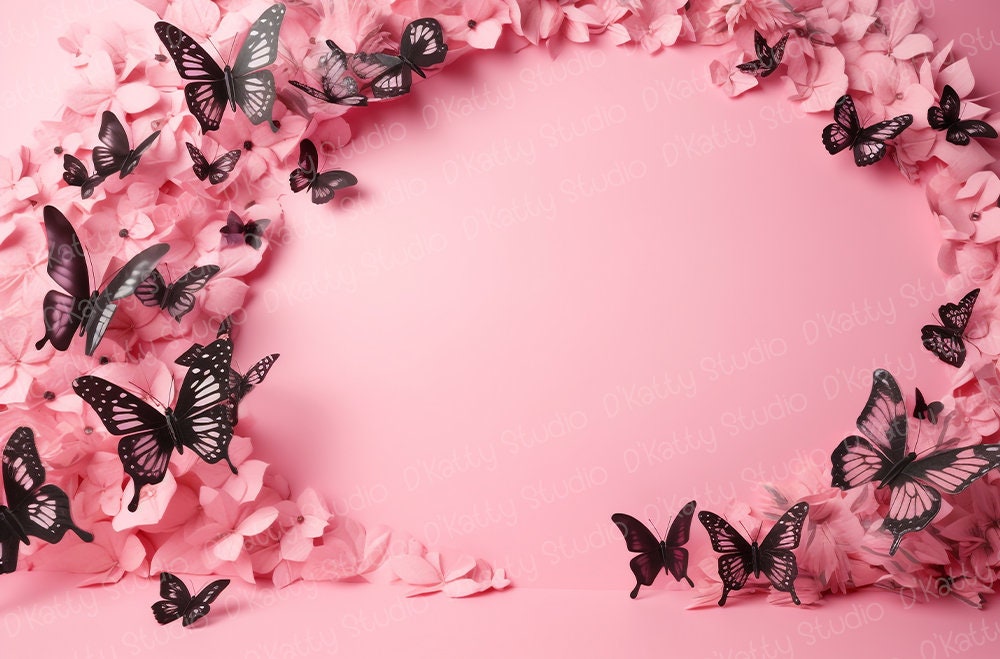 Butterflies Arch Set Model Backdrop Photography Baby Digital Backdrop ...