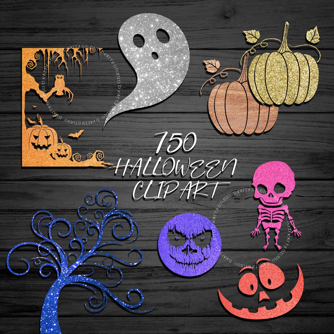 Halloween Clipart Bundle Spooky Halloween Clip Art Pumpkin - Etsy