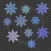 Snowflakes Clipart Bundle Christmas Winter Clipart PNG - Etsy
