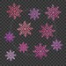Snowflakes Clipart Bundle Christmas Winter Clipart PNG - Etsy
