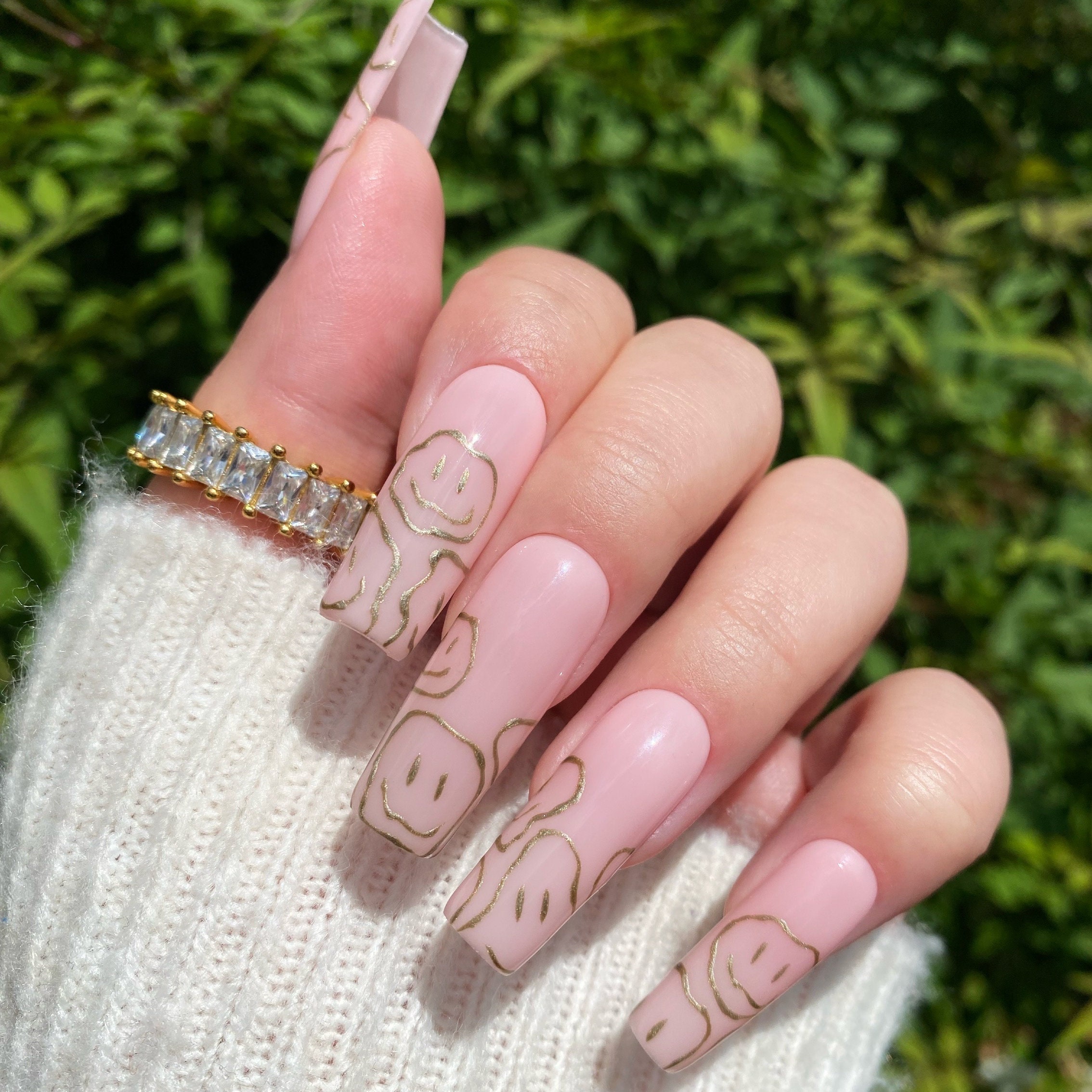 Custom Luxury Press on Nails, Custom Nails, Nail Art, Hand Painted ...