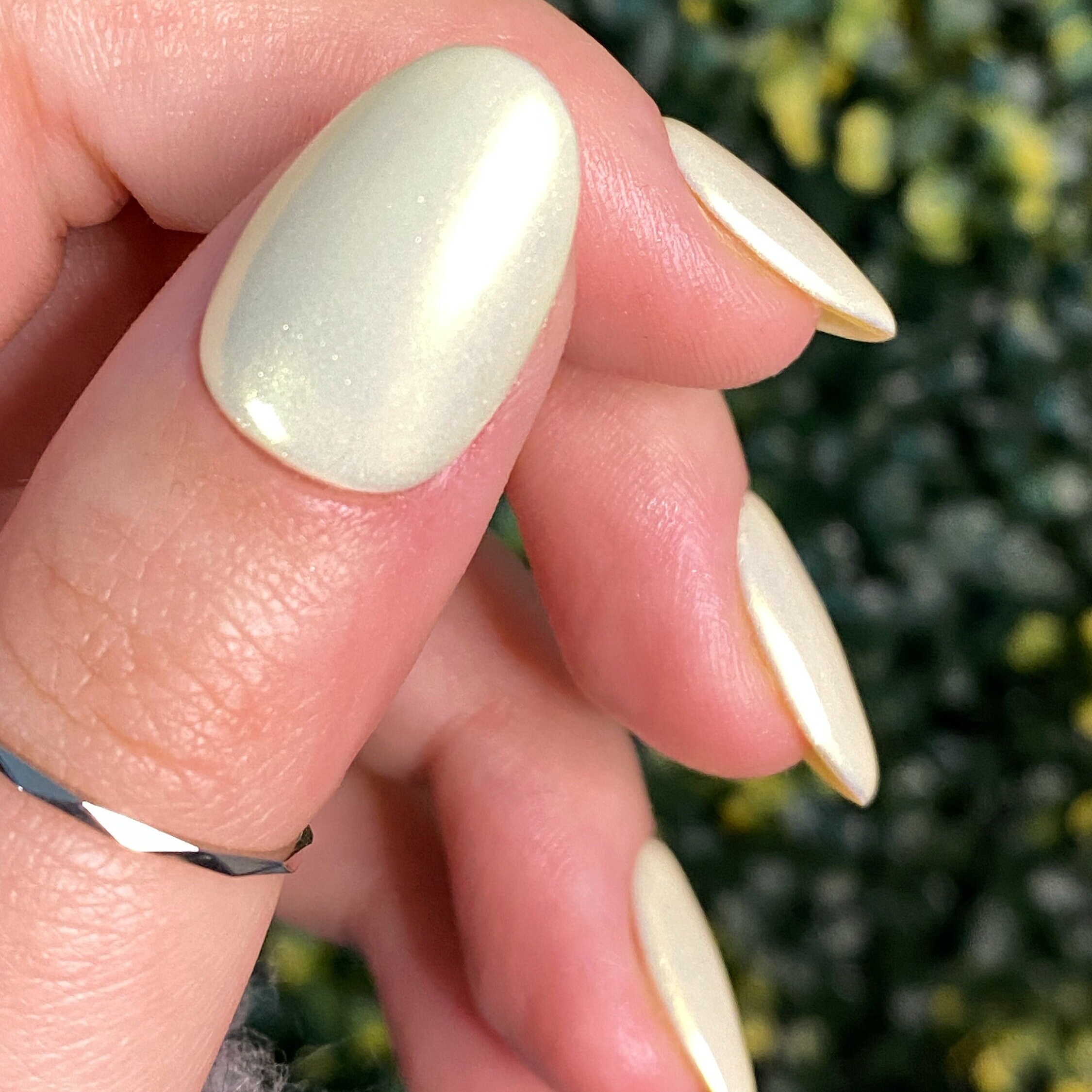 Yellow Chrome Sparkly Press on Nails Solid Colour Luxury - Etsy
