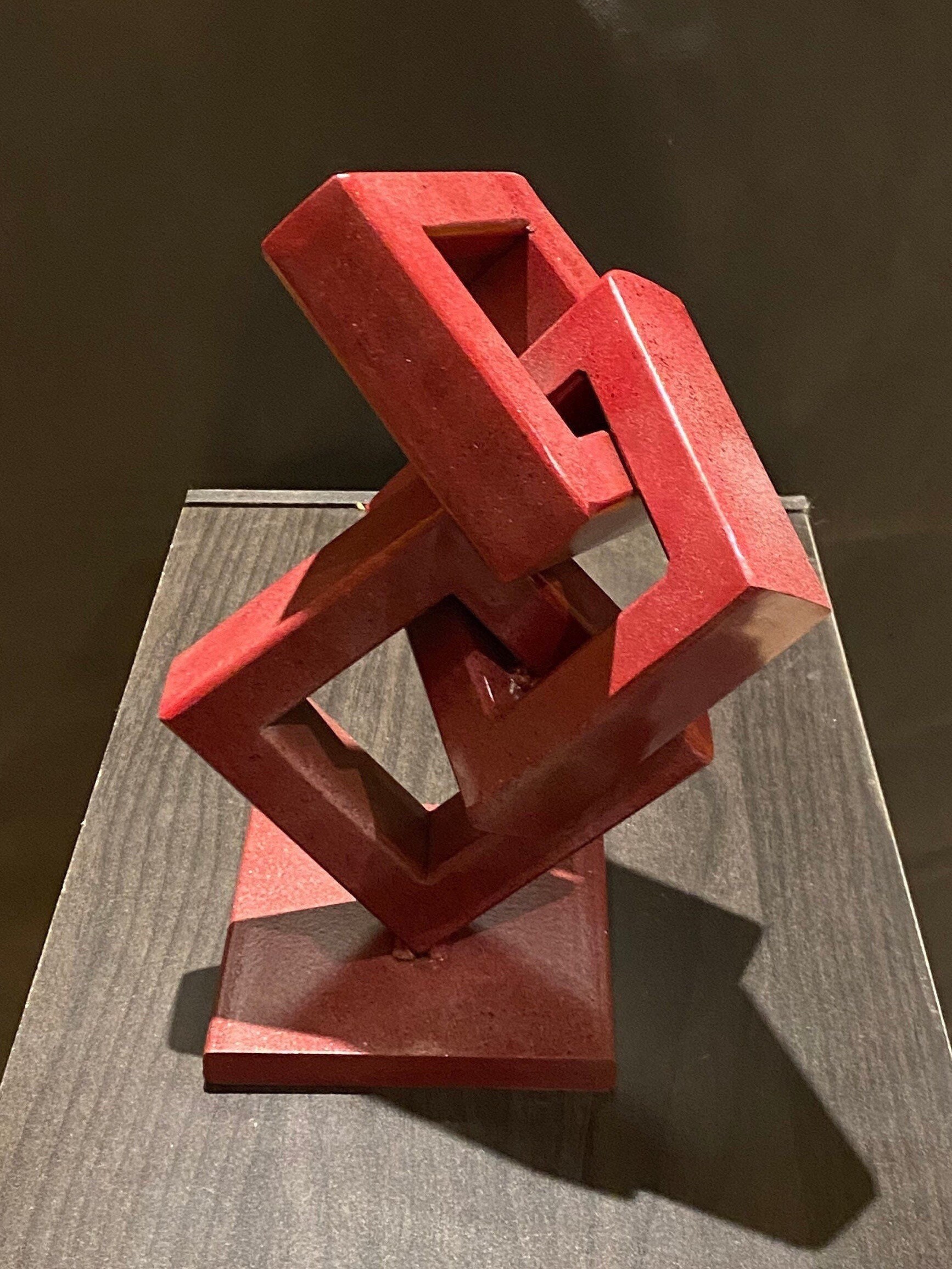 Red Metal Sculpture - Etsy