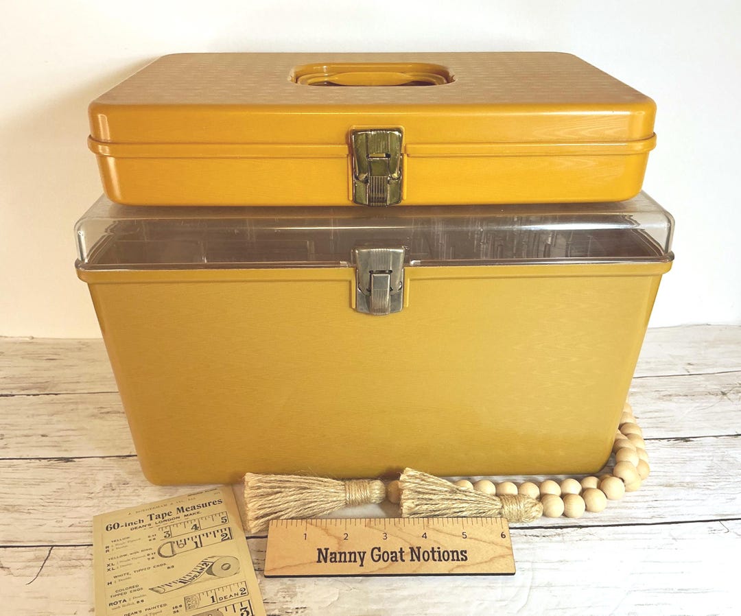 Vintage Wilson Wil-hold Sewing Box and Thread Caddy - Gold - Etsy