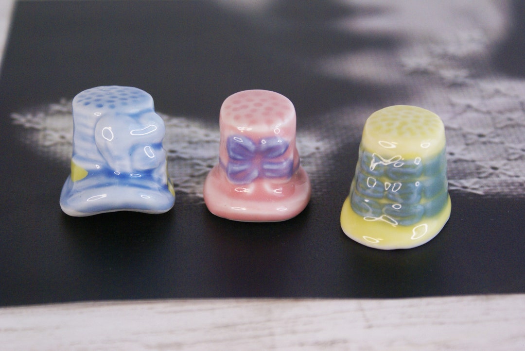 Vintage Thimble Trio | Vintage Hats | Schmid Bonnet Thimbles - Etsy