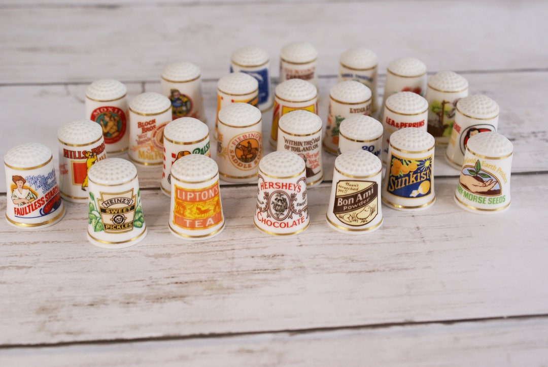 Vintage Thimble Lot of 25 Franklin Porcelain Advertising - Etsy