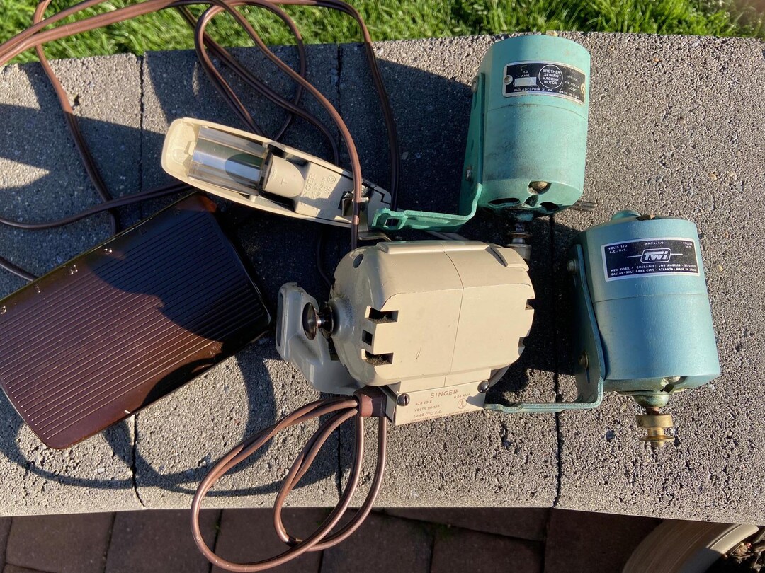 Lot of 3 Vintage Sewing Machine Motors | Singer | Brother | France ...